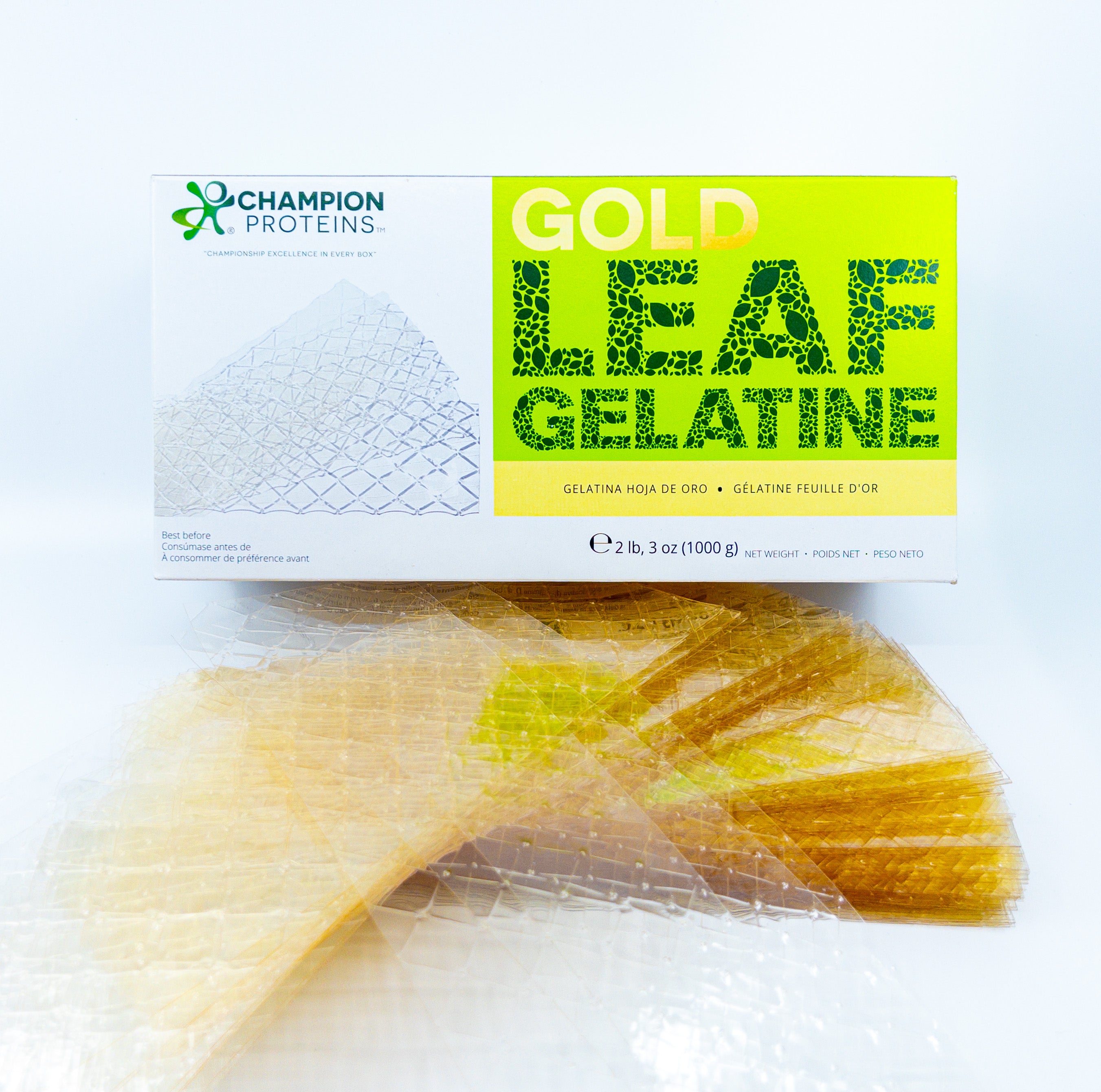 Gold Leaf Gelatine Sheets 1kg - 200 Bloom – Professional Baking Gelatin ...